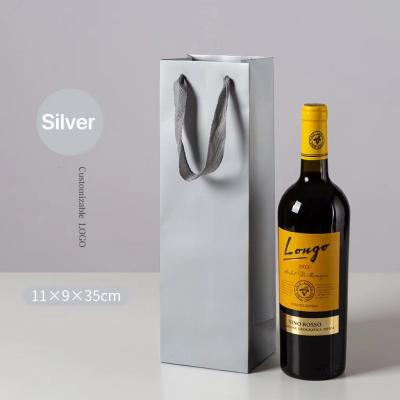 Cina 157gsm ha isolato il vino lavabile della carta di Brown insacca la maniglia tagliata in vendita