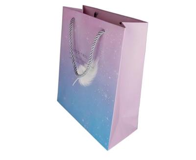 Cina sacchi di carta cosmetici di rotocalcografia di 27cm*20.3cm*11cm con il bottone in vendita
