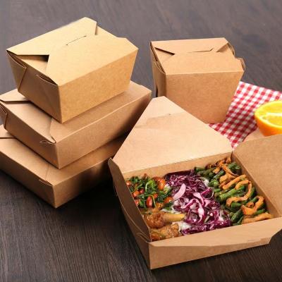 Cina Scatola di pranzo di carta eliminabile del ODM dell'OEM del contenitore di insalata di pasta di CMYK Pantone Kraft in vendita