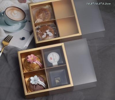 Китай коробка бумаги Mooncake бумажной коробки пищевого контейнера 20x14x6cm Biodegradable с крышкой продается