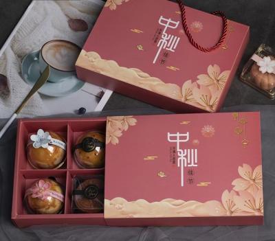 Китай коробка бумаги Mooncake бумажной коробки пищевого контейнера 20x14x6cm Biodegradable с крышкой продается