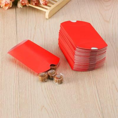China Gewohnheit machen Brown, Kraftpapier-, daskissen bunten Elfenbein-Papier-Süßigkeits-Kasten kleine Geschenktasche einpackt zu verkaufen