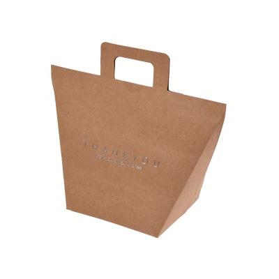 Cina Logo White Kraft Present Paper su ordinazione insacca la borsa francese del regalo di 9.5*9*12cm con il nastro in vendita