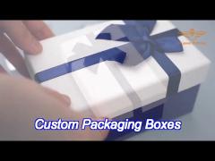 14cm 20cm custom made cardboard boxes top and bottom cover bow gift box