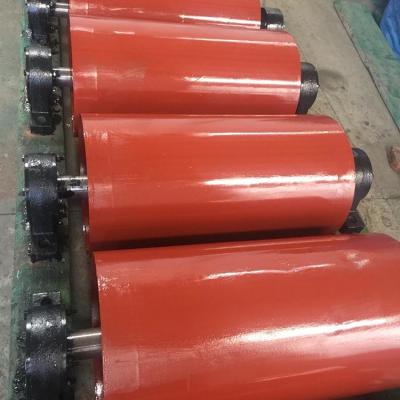China ASTM 1250mm Conveyor Belt Drive Pulley With Herringbone Lagging for sale