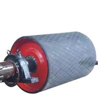 China TD75 Conveyor Drive Pulley 500mm-2200mm Belt Width Carbon Steel Drum for Bulk Material Handling for sale