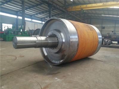 China Förderband-Trommel Gummibeschichtungs-gewundene Wing Pulley Waterproofs 3000mm zu verkaufen