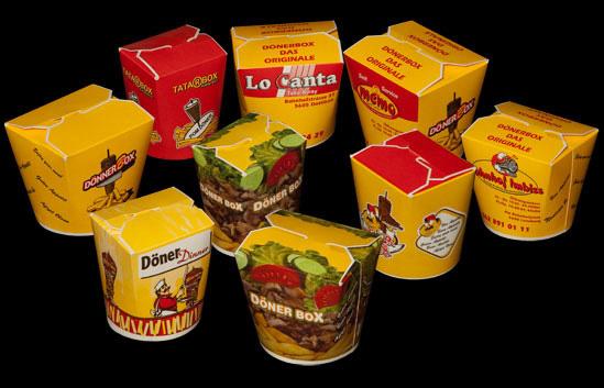Scatola di pranzo automatica piena di kebab di Doner che forma macchina per l'imballaggio per alimenti