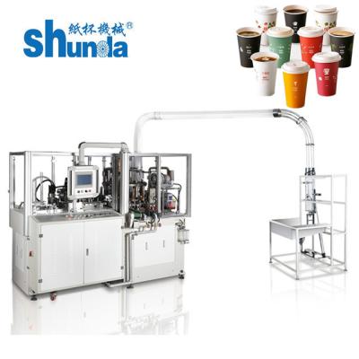 China 14Kw Shunda Máquina de Fabricação de Copas de Papel de Alta Velocidade Com Tamanho de Copo Personalizado à venda