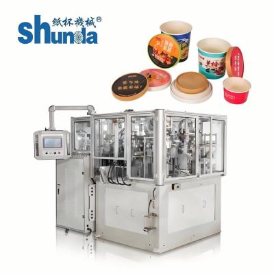 China Máquina automática de fabricación de tazas de papel de alta velocidad para papel recubierto de PE / PLA en venta