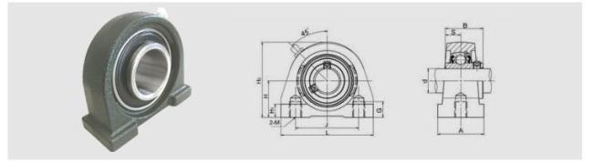 Excavators Ucpa 203 Pillow Block Bearings by Cixi Kent Bearing Manufacturer