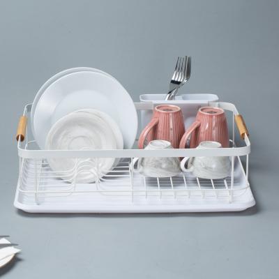 Cina Scaffale da cucina in metallo per l'essiccazione dei piatti con vassoio di plastica a goccia in vendita
