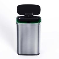 China Steel Smart Sensor Bin Household Rectangle Induction Type Automatic Trash Can for sale