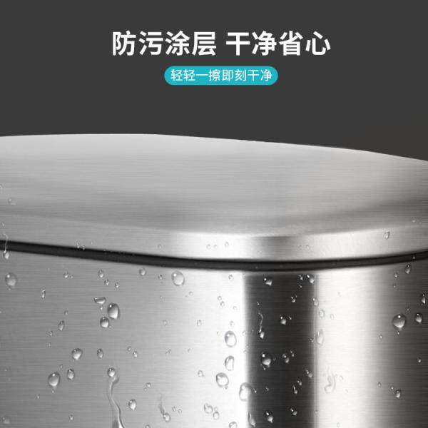 Quality Home 6L Bamboo Lid Foot Pedal Trash Can Oval Shape Rolling Cover Type for sale