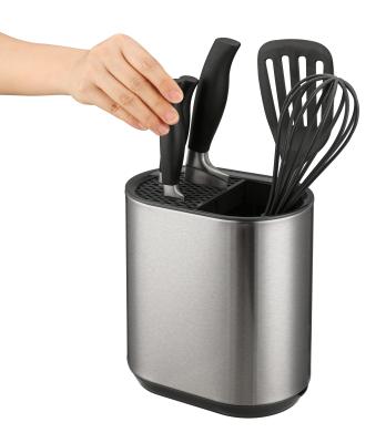 China Duurzaam staal keuken wastafel Caddy organisator met mes blok en houder for sale