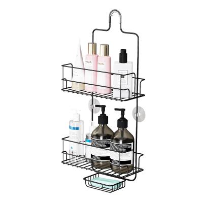 Cina Sostenibile 2 Tier Rack Wire Rack bagno con ganci e design appeso in vendita