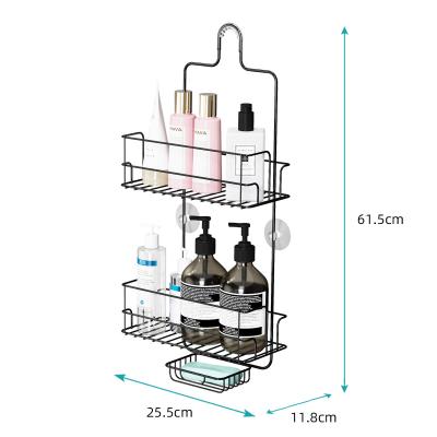 Cina Sostenibile 2 Tier Rack Wire Rack bagno con ganci e design appeso in vendita