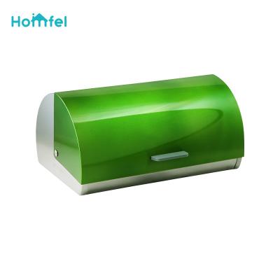 China Customized Powder Coating Kitchen Bread Box , Metal Bread Tin Storage for sale