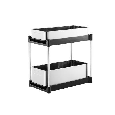 China Mantenga su encimera de cocina libre de desorden con 2 niveles de acero inoxidable Repuesto de cocina 1kg 395*230*389mm en venta