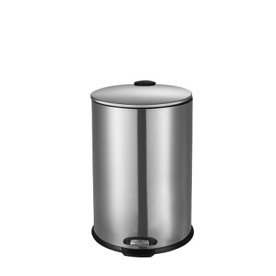China 3L 5L 8L 12L 20L 30L Household Soft Close Round Armor Pedal Trash Bin With Thin Lid For Bathroom Waste Bins Trash Can for sale