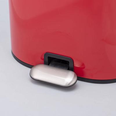 China Stylish 50 Litre Capacity Pedal Bin With Soft Close Function And rounded rectangle trash can Stainless Steel Material for sale