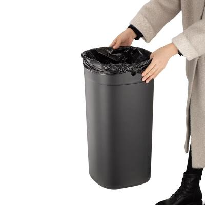 China Caixa de lixo de aço inoxidável de 40L com capa aberta e grande capacidade à venda