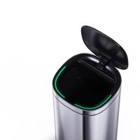 China 20L Satin Stainless Steel Smart Sensor Bin Automatic Touchless Household Motion Sensor Trash Can with Sensor Technology for sale