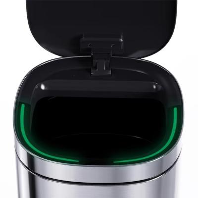 China High Capacity Household Motion Sensor Trash Bin Stainless Steel Smart Sensor Bin Automatic Trash Can for Living Room 40L for sale