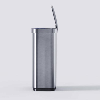 China Function Lid Open Automatically Household Kitchen Stainless Steel Trash Can with Automatic Touchless Smart Sensor Waste Bin for sale