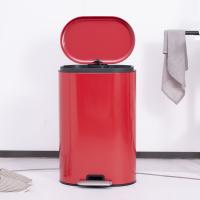 China Rectangular Soft Close Pedal Bin with ANTI-FINGERPRINT Function and Durable Stainless Steel Material rounded rectangle trash can for sale