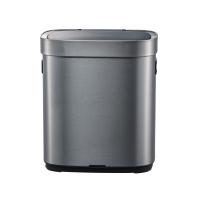 China Stainless Steel Smart Sensor Trash Can Soft Close Function Stylish Rectangle Design for Kitchen for sale