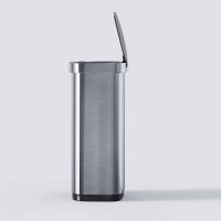 China Stainless Steel Smart Sensor Trash Can Soft Close Function Stylish Rectangle Design for Kitchen for sale