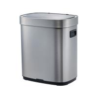China Large Capacity Smart Sensor Bin for Kitchen Stainless Steel Rectangle Motion Sensor Trash Can for sale