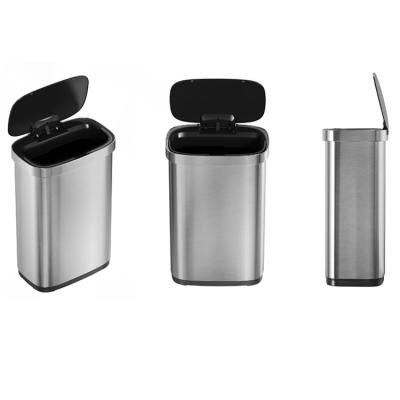 Chine Sensor intelligent automatique 20L 16L carré sans contact Sensor en acier inoxydable poubelle intelligente avec batteries requis Oui à vendre