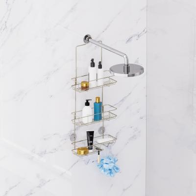 China Showerhead Rack Shower Caddy Hanging Bathroom Organizer Shower Shelf for Inside Shower No Drilling Racks Over for sale