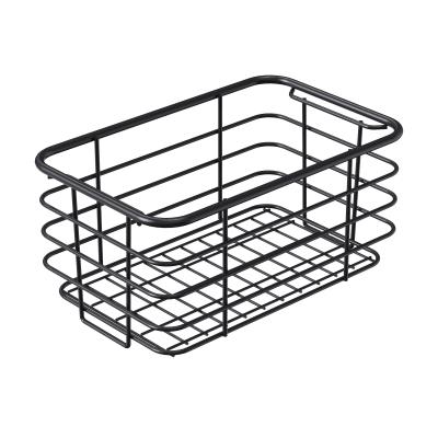 Cina Cestini per la custodia domestica per la casa armadio dispensa armadio cucina frigorifero frutta trucco cesto in metallo in vendita