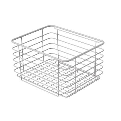 Cina Cestini per la custodia domestica per la casa armadio dispensa armadio cucina frigorifero frutta trucco cesto in metallo in vendita