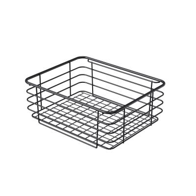 Cina Cestini per la custodia domestica per la casa armadio dispensa armadio cucina frigorifero frutta trucco cesto in metallo in vendita
