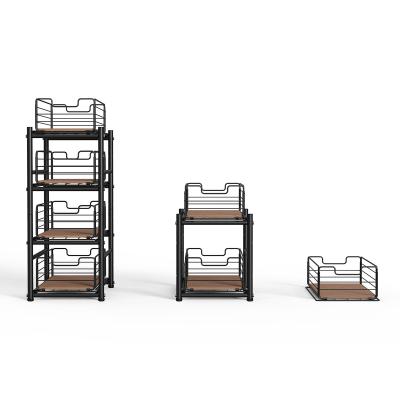 Cina Organizzatore di cucina smontabile Rack di spezie Armadio Organizzatore di cucina Soluzioni di archiviazione Armadio in acciaio carbonio in vendita