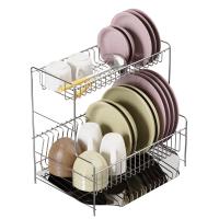 China Foldable Silver Dish Rack With Compact Space Saving Design Durable Iron Construction for sale