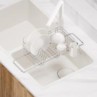 China Foldable Silver Dish Rack With Compact Space Saving Design Durable Iron Construction for sale