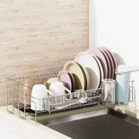 China Foldable Silver Dish Rack With Compact Space Saving Design Durable Iron Construction for sale