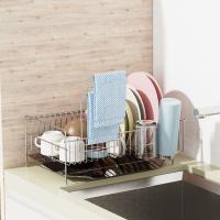 China Foldable Silver Dish Rack With Compact Space Saving Design Durable Iron Construction for sale