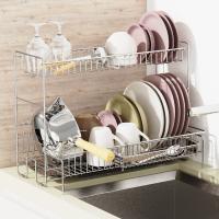 China Foldable Silver Dish Rack With Compact Space Saving Design Durable Iron Construction for sale