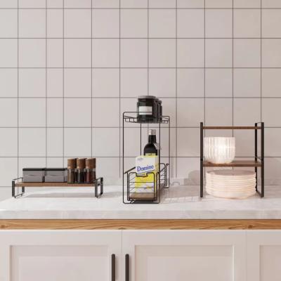 Cina MDF tipo in piedi Elemento di legno Moderno design Organizzatore di cucina in metallo per uso domestico multifunzionale elegante in vendita