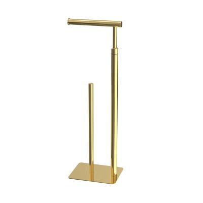 China Toilet Roll Holder Free Standing Toilet Paper Holder Stand Alone Bathroom Tissue Dispenser for sale