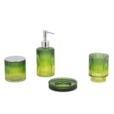 Cina Conchiglie colorate Stile Dispensatore di spazzola di sapone di vetro Dispensatore di spazzolino per denti Portatore di accessori per il bagno Set in vendita