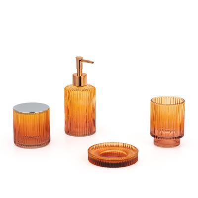 Cina Conchiglie colorate Stile Dispensatore di spazzola di sapone di vetro Dispensatore di spazzolino per denti Portatore di accessori per il bagno Set in vendita