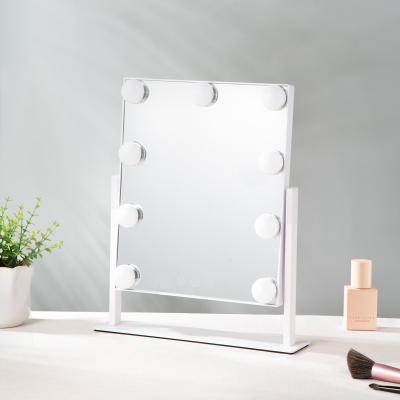 China Grote toonbank make-up spiegel met 9 lampen hoge duurzaamheid Te koop