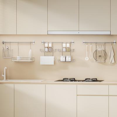 China Duurzame multifunctionele keuken organisator set muur gemonteerd kruiden rek Te koop